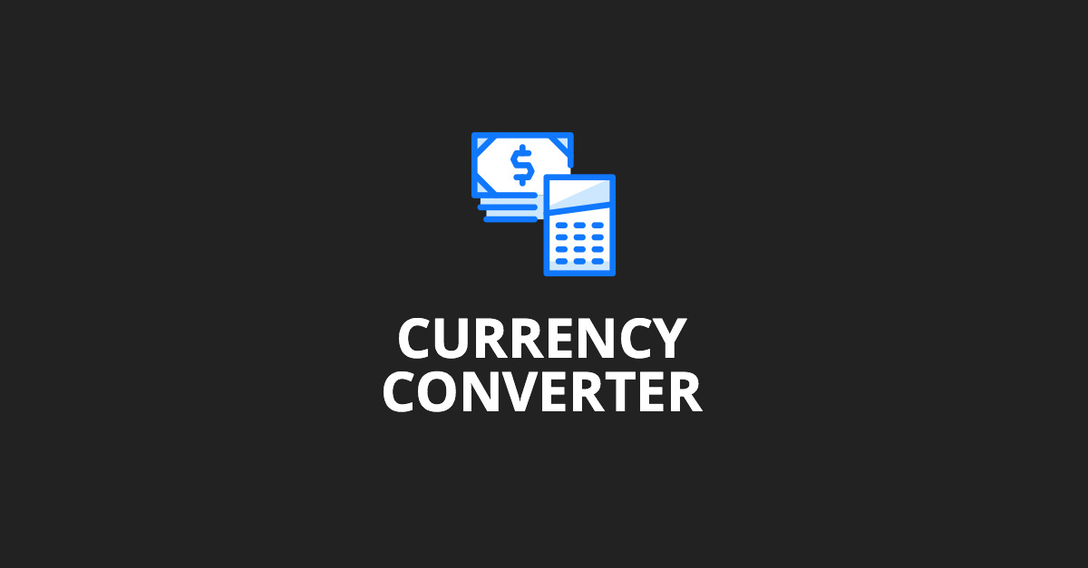 React Tutorial - Currency Converter